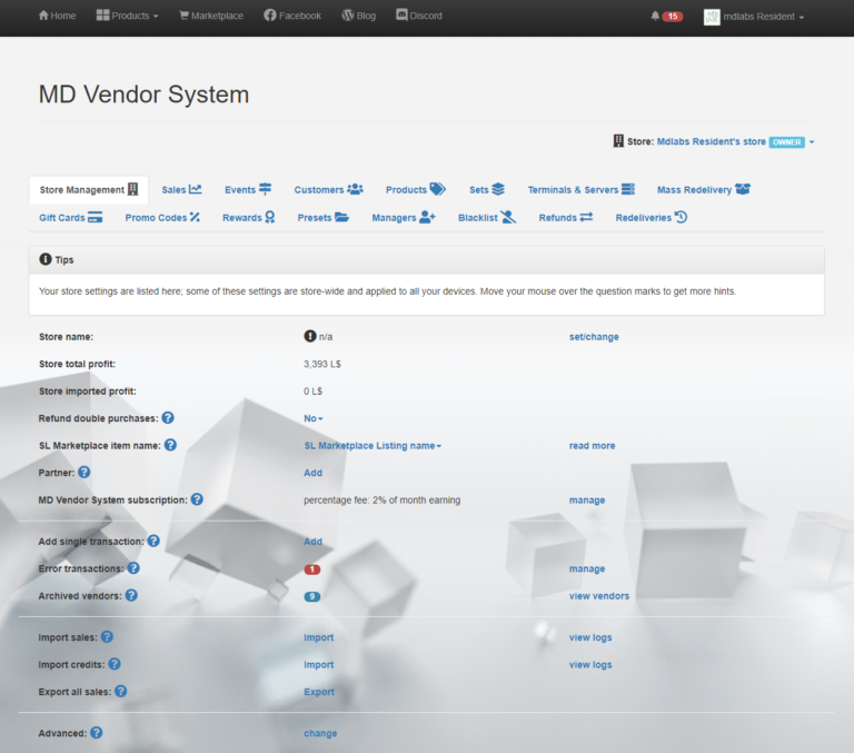 MD Vendor System User Manual – MD Labs
