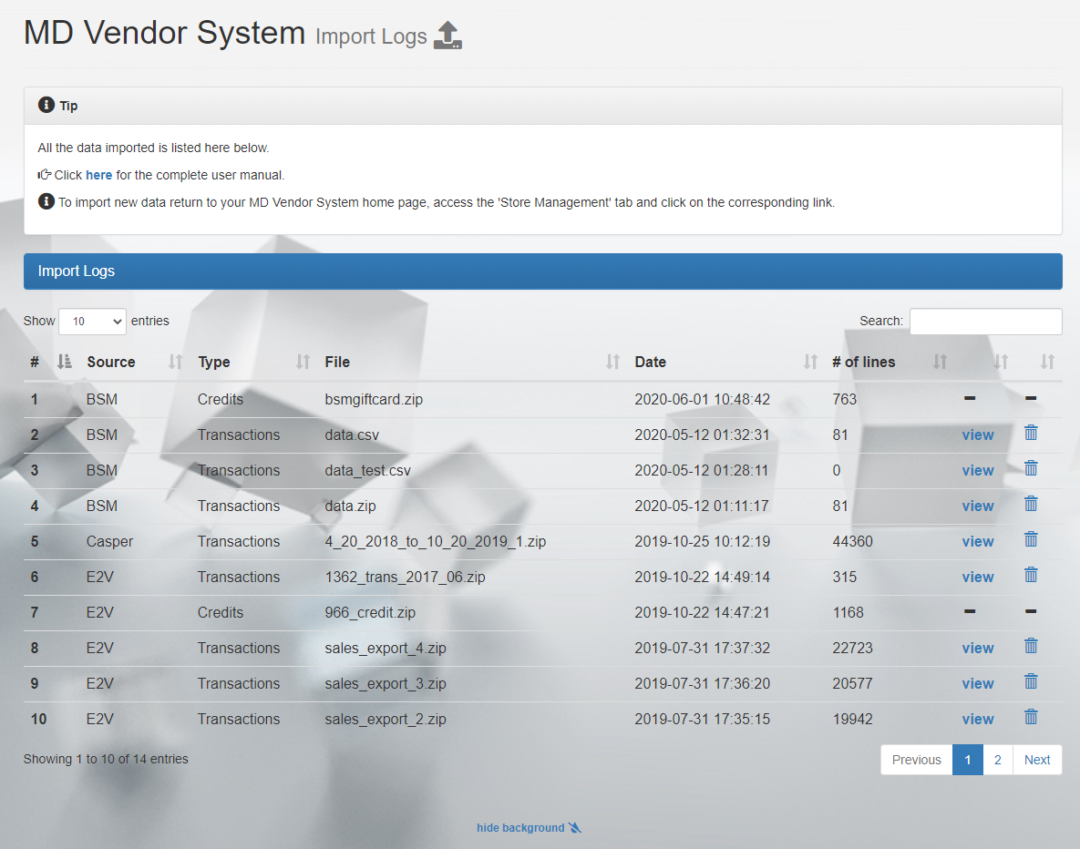 MD Vendor System User Manual – MD Labs