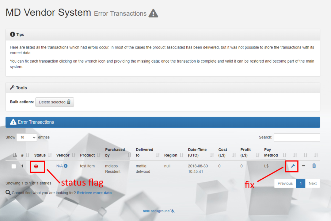 MD Vendor System User Manual – MD Labs