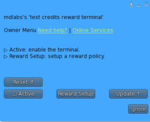 MD Credits Reward Terminal User Manual – MD Labs