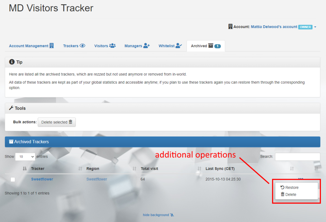 MD Visitors Tracker User Manual – MD Labs